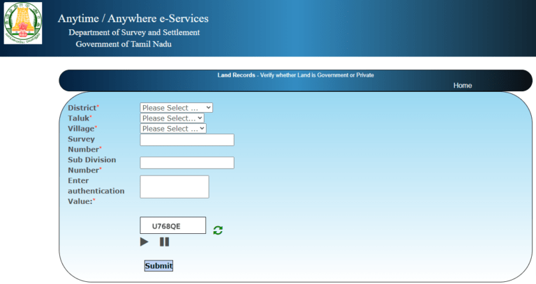 Tamil Nadu Patta Chitta Land Records - Ownership & Property Data