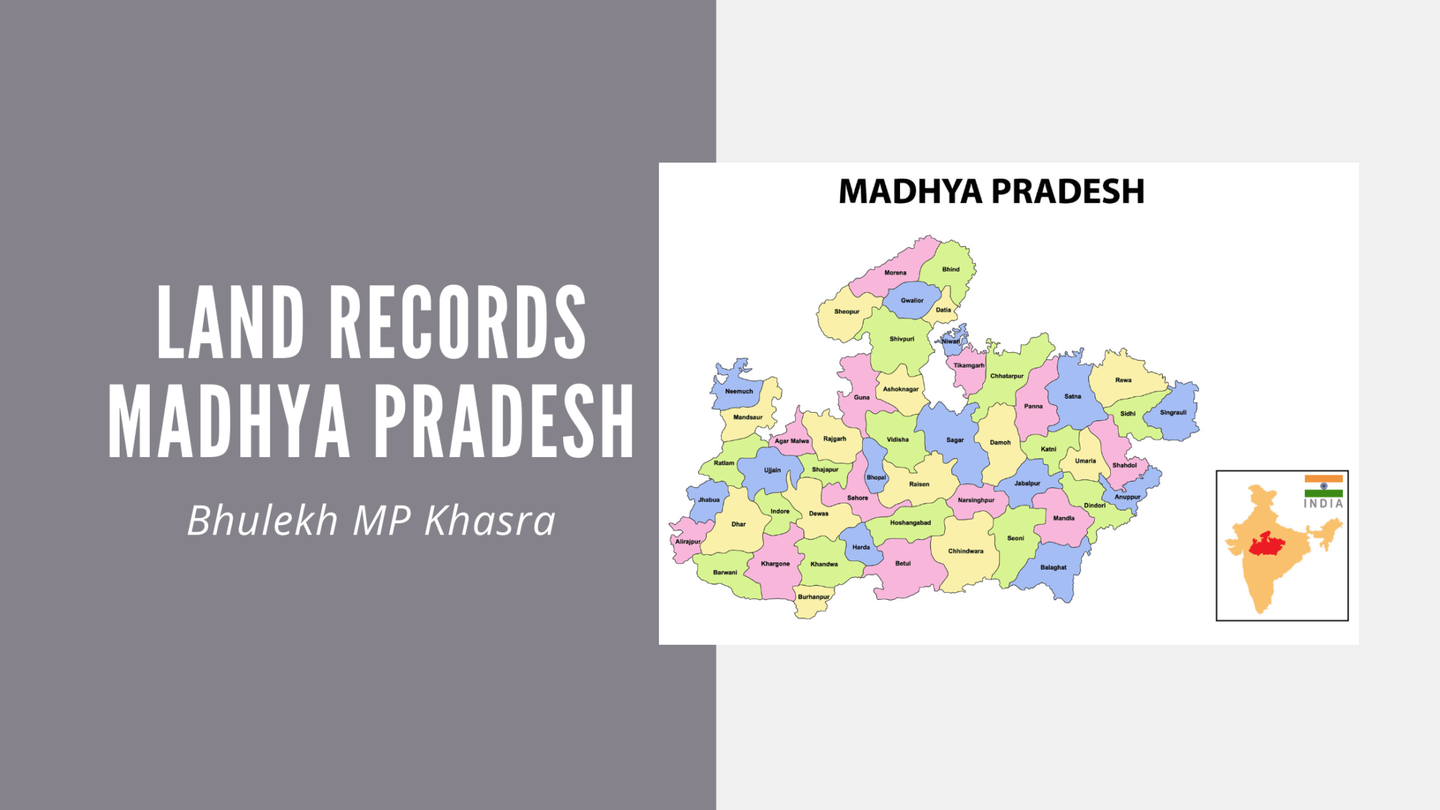 Bhulekh MP - Online Land Records, Khasra of Madhya Pradesh