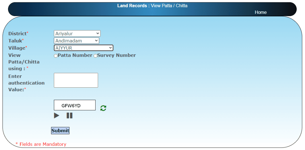 Patta Chitta 2025: Tamilnadu Land Records Online, TSLR Extract