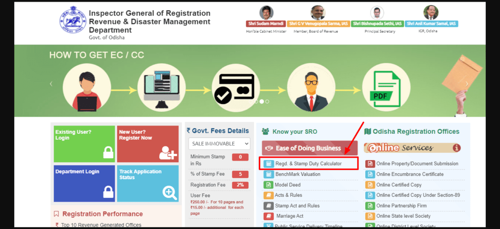IGR Odisha - About Inspector General of Registration Odisha
