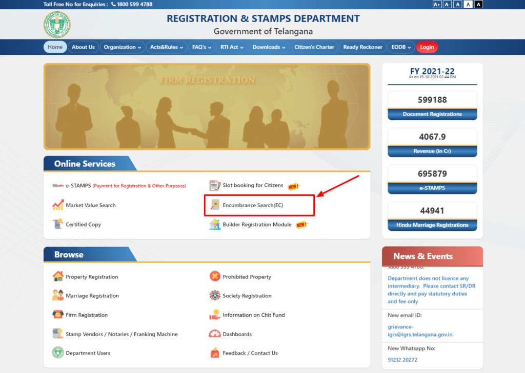 IGRS Telangana 2025: EC Search Online, Services, and Process