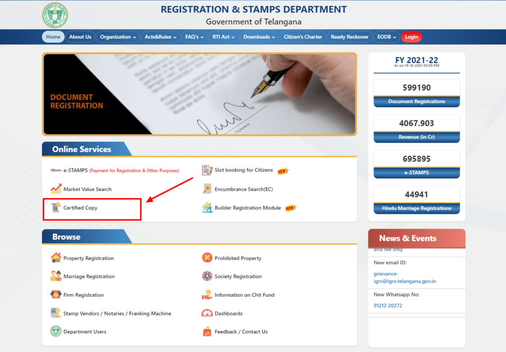 IGRS Telangana 2025: EC Search Online, Services, and Process