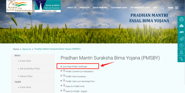 Pradhan Mantri Suraksha Bima Yojana - PMSBY Scheme Details