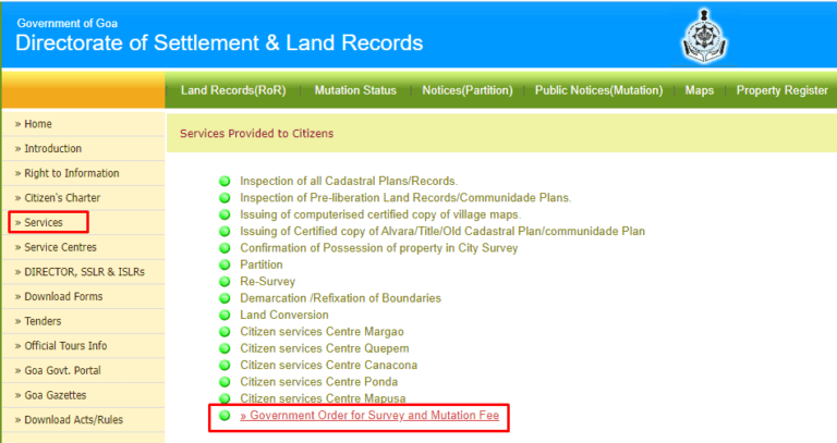 Goa Land Records - Property Ownership & Survey Number Search