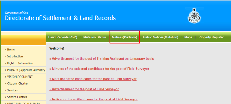 Goa Land Records - Property Ownership & Survey Number Search